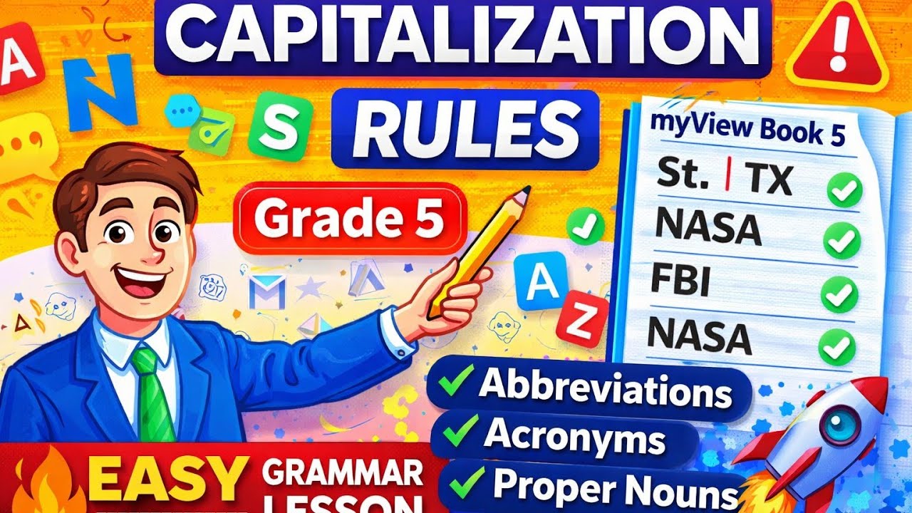 Capitalization - Stop Making Capitalization Mistakes! 🚫 Grammar Lesson for Grade 5 | myView Book 5