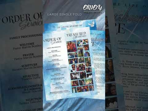 Demar Leshawn Moore-Funeral Program Large Single Fold