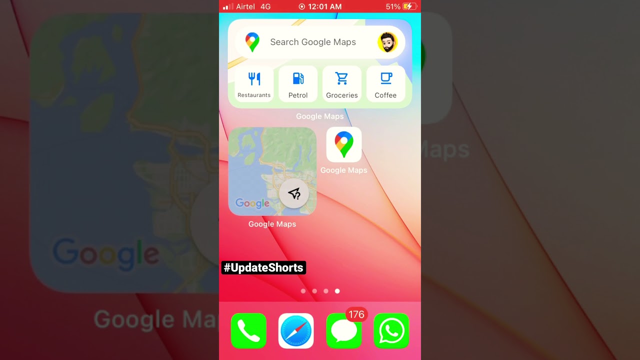 iOS Google Maps Update | Google Map Widgets for iPhone Home-screen #Shorts