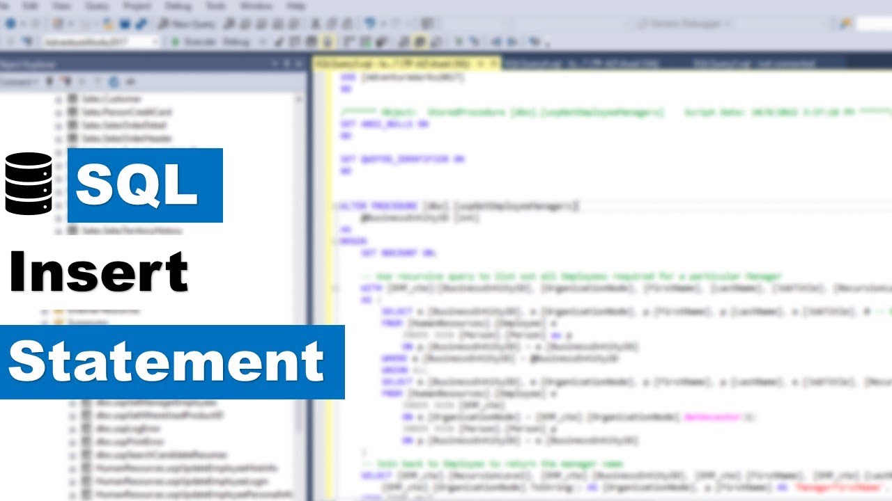 SQL INSERT STATEMENT | SQL TUTORIAL | BEGINNER SQL TUTORIAL | SQL INSERT TUTORIAL