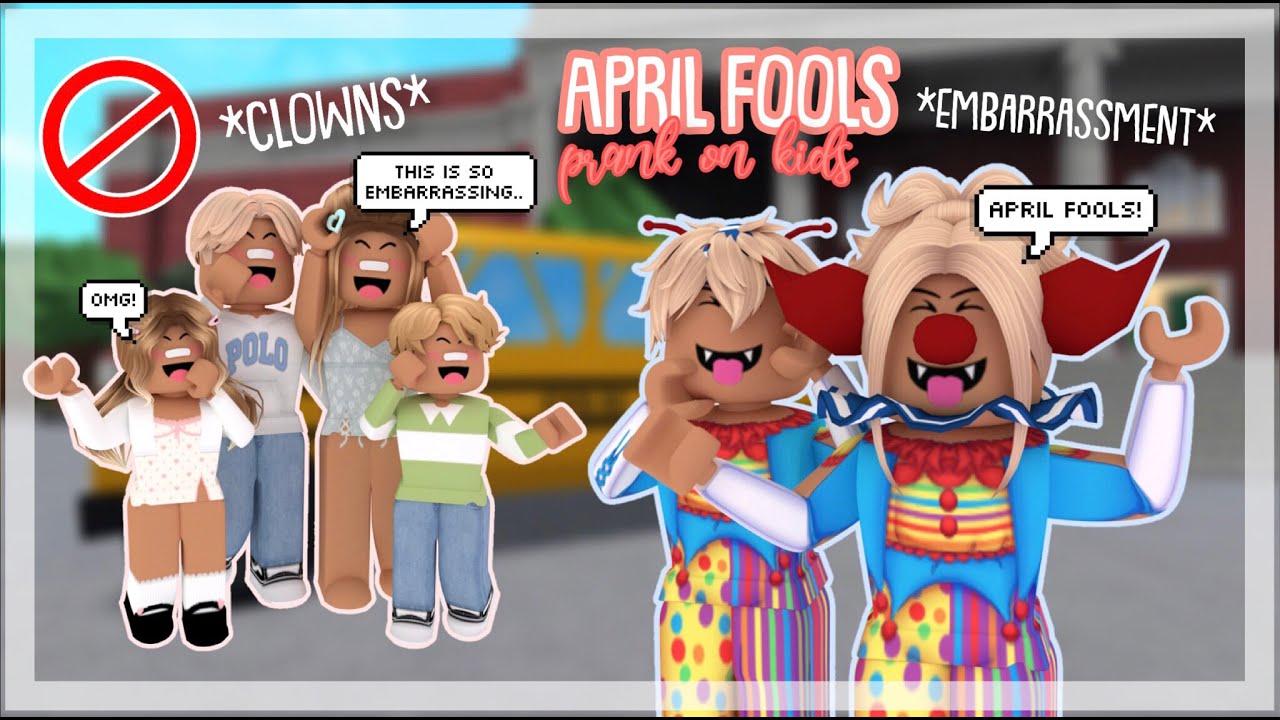 Pranking Kids ON APRIL FOOLS DAY! *EMBARRASING, WITH VOICES!* Roblox Bloxburg Roleplay