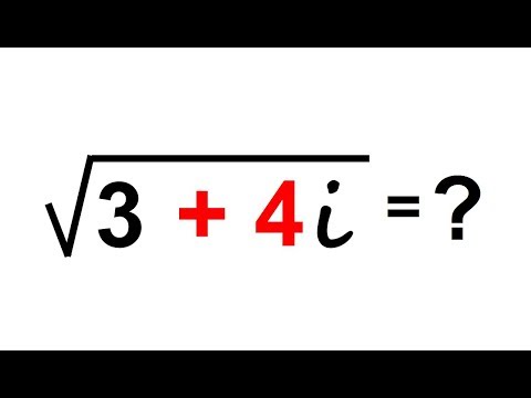 Algebra - Ch. 24: Complex Numbers (28 of 28) FIND THE SQRT(3+4i)=?