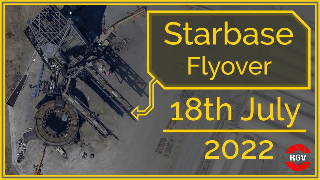 SpaceX Starbase, Tx Flyover July 18, 2022