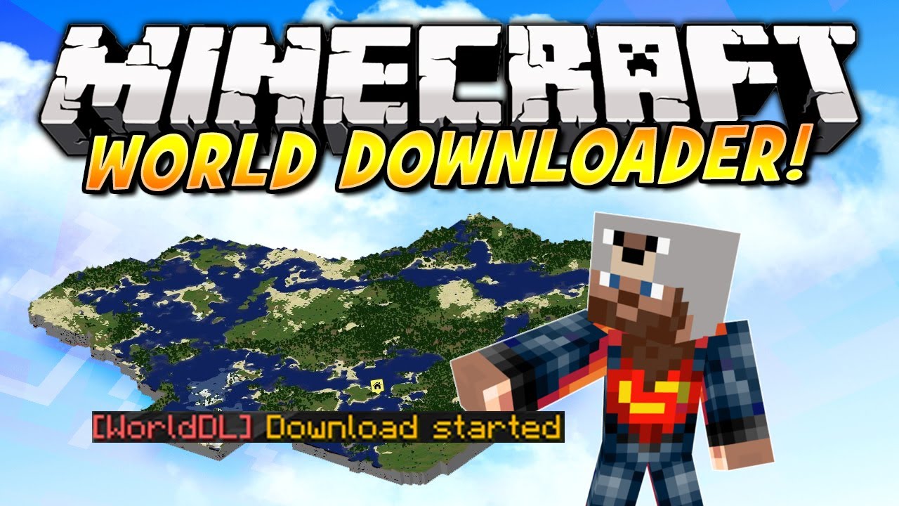 Minecraft - WORLD DOWNLOADER MOD! (Export Minecraft Server Worlds to Singleplayer) Mod Showcase