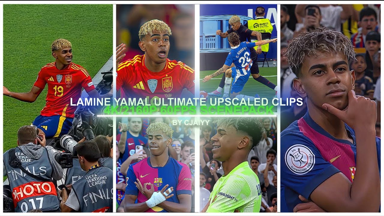 Lamine Yamal ● 4K 60FPS ULTIMATE SCENEPACK ●  ( ADDED TOPAZ NO AE CC) FOR EDITING