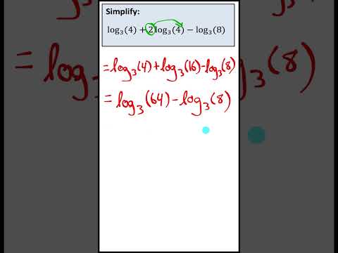 Simplify a Logarithmic Expression | jensenmath.ca #maths #highschoolmath #logarithm