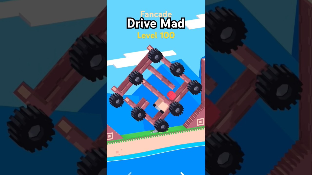 Drive Mad Level 100 Fancade #shortfeed #gaming