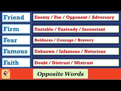 Opposite Words : 245+ most important English words | Antonyms | Vocabulary words to speak English