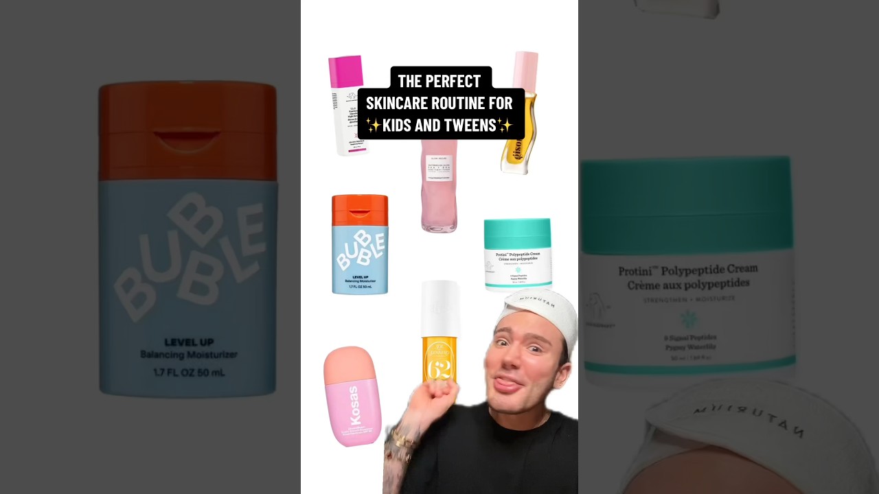 PERFECT SKINCARE ROUTINE FOR KIDS!😱 (follow for more!💗) #skincareroutine #skincare #skin #preppy