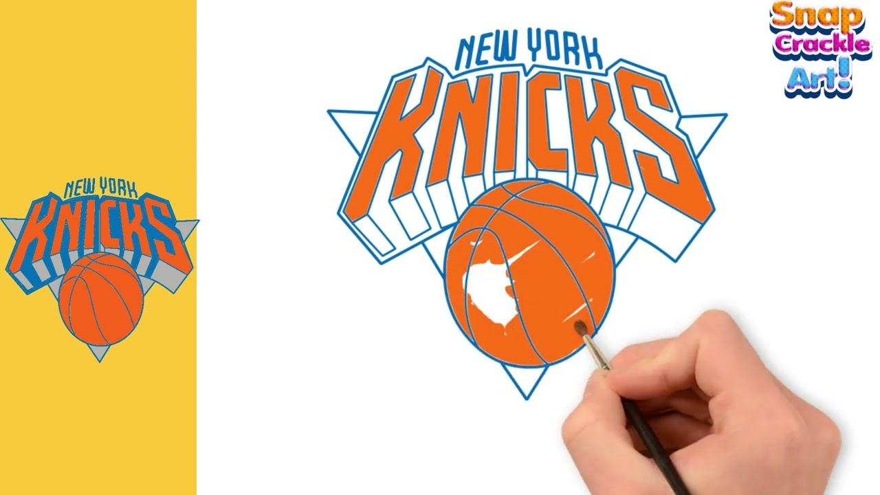 How To Draw New York Knicks Logo Step By Step