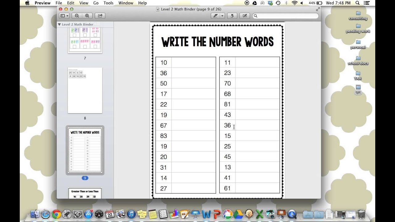 Interactive Math Work Book 2 Preview