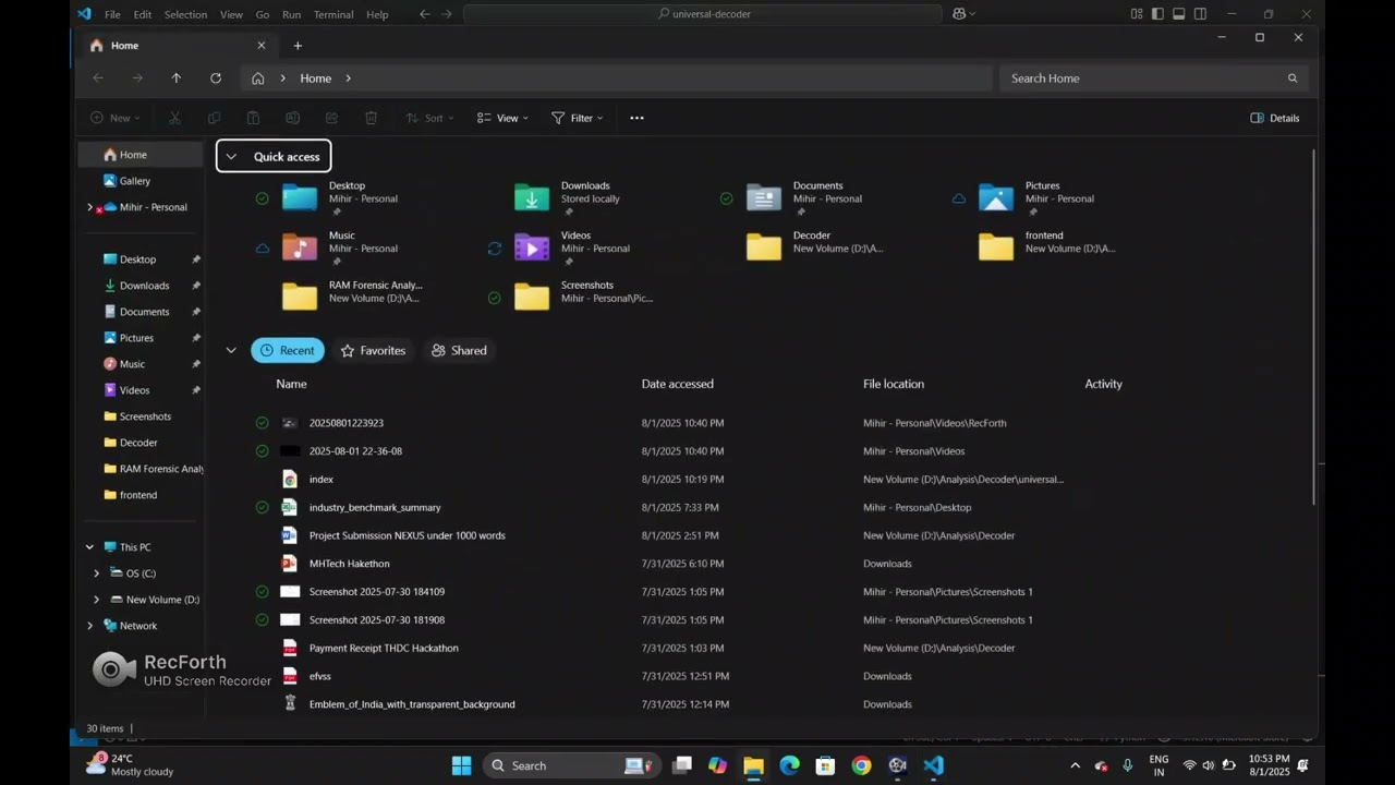 Universal Encoder decoder PROJECT NEXUS BY MIHIR SOMAN