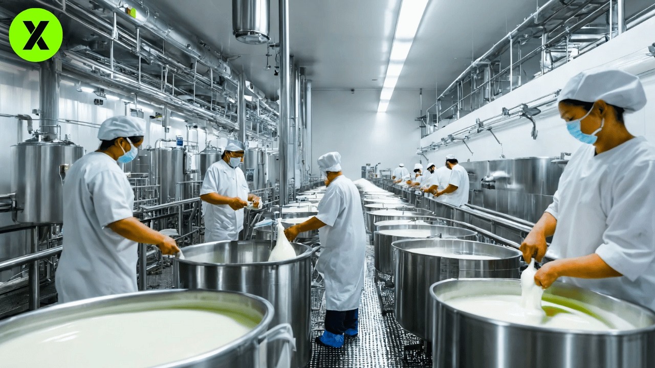 CÓMO se Hace el YOGURT GRIEGO: De la GRANJA a la FÁBRICA 🍶