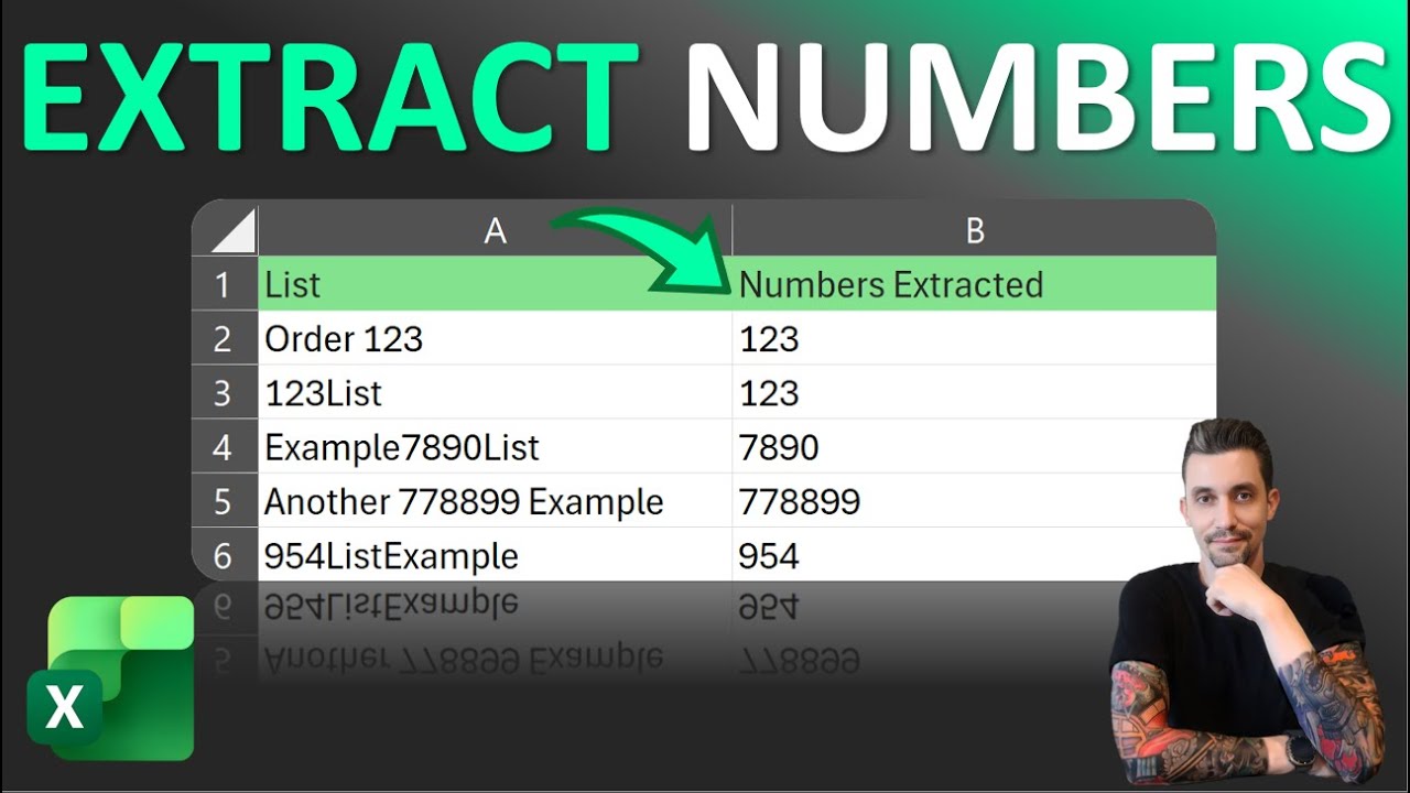 Excel Tips - Extract and Separate Numbers from Text | Easy Method