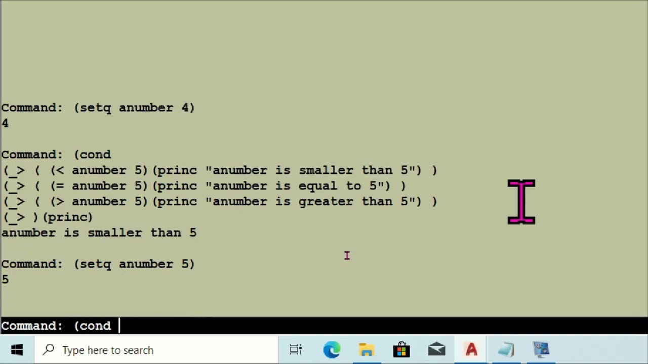 AutoLisp cond function