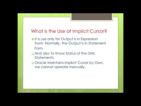What is Cursor? Types of Cursors and their Attributes of Cursors In Oracle PLSQL