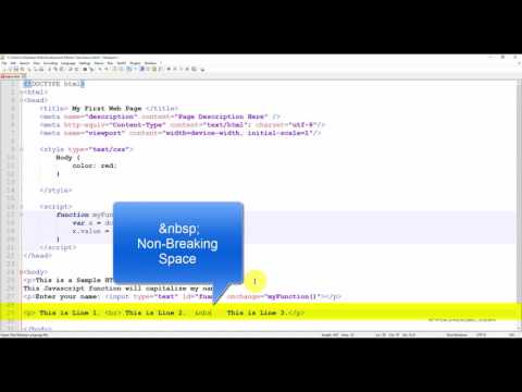 070 HTML Non Breaking Space