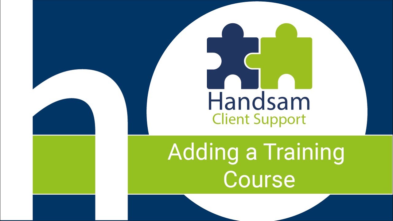 Adding a Training Course