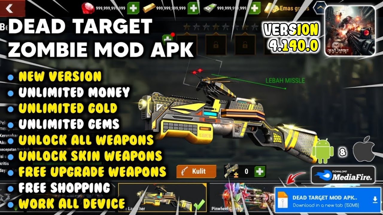 DEAD TARGET MOD APK V4.140.0 - Unlimited Everything Unlock All Weapons ...