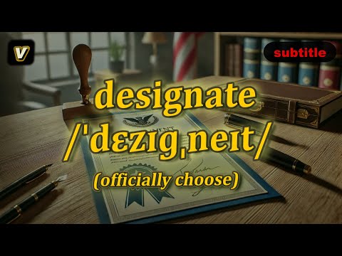 [v] Designate meaning (officially choose) with 5 examples