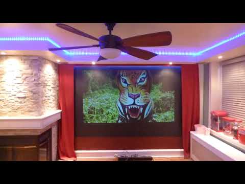 OUR black screen paint show you don't even need a 4000 lumen projector