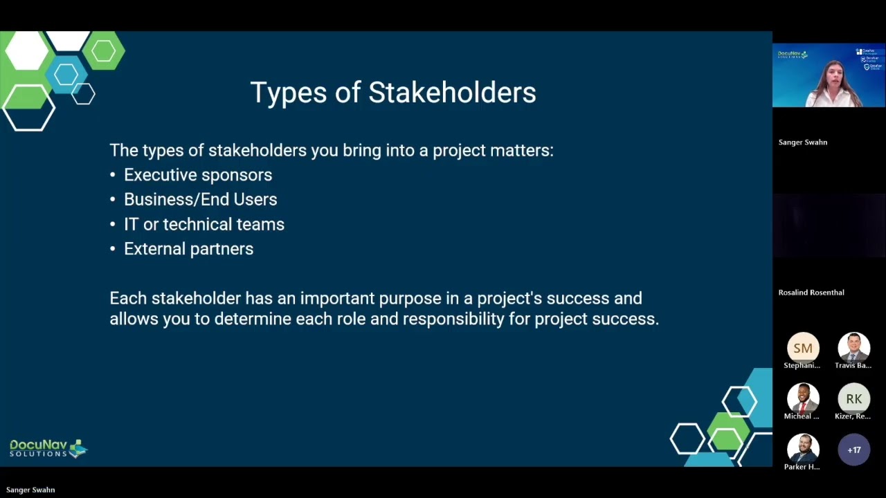 DocuNav Webinar - Managing Your Project