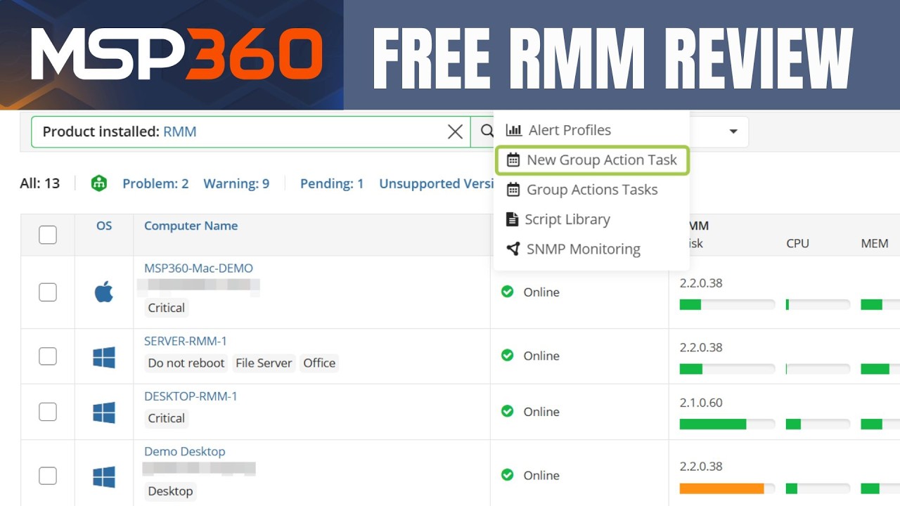 MSP360 FREE RMM Review