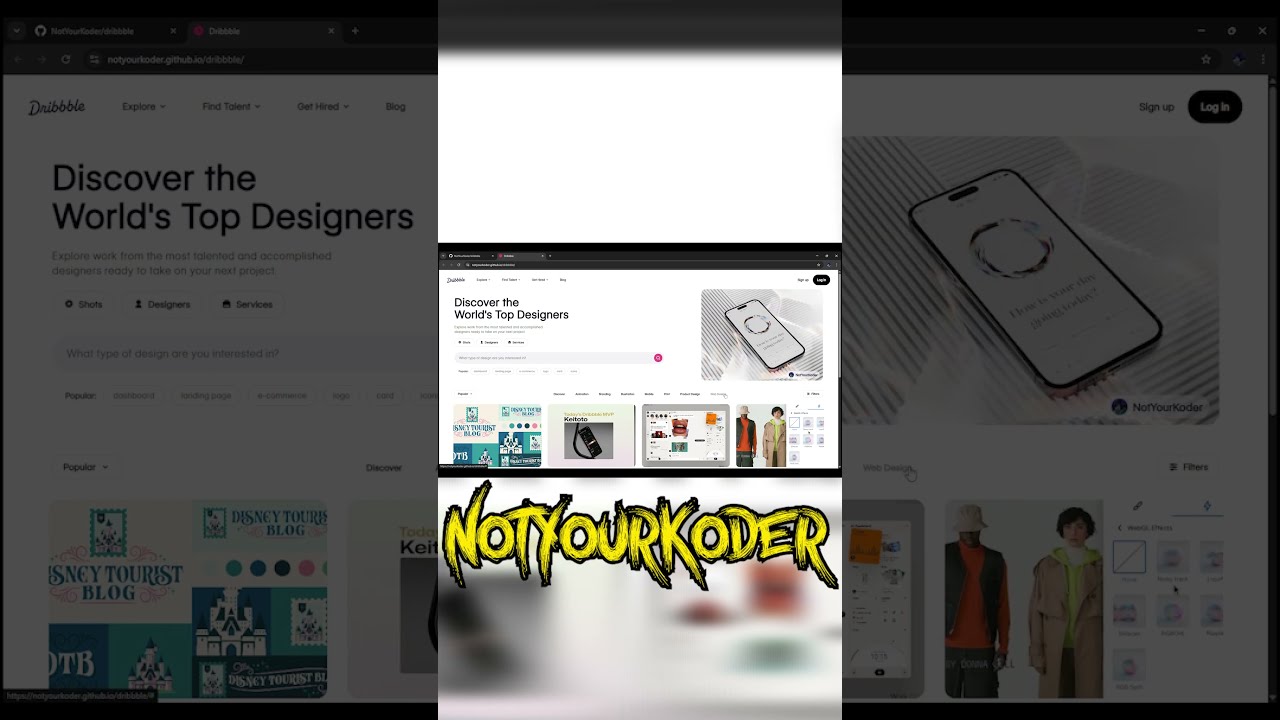 [Source code👆🏻] I Cloned the Dribbble Website Clone 🌸 using HTML & CSS | Frontend Project #shorts