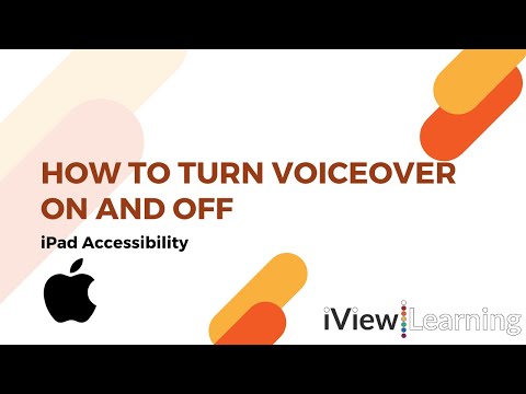 How to turn voiceover on and off, on the iPad.
