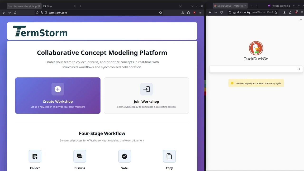 Collaborative brainstorming using TermStorm