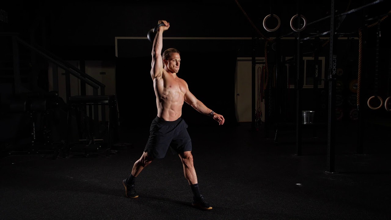 Single Arm Kettlebell Split Squat Thruster