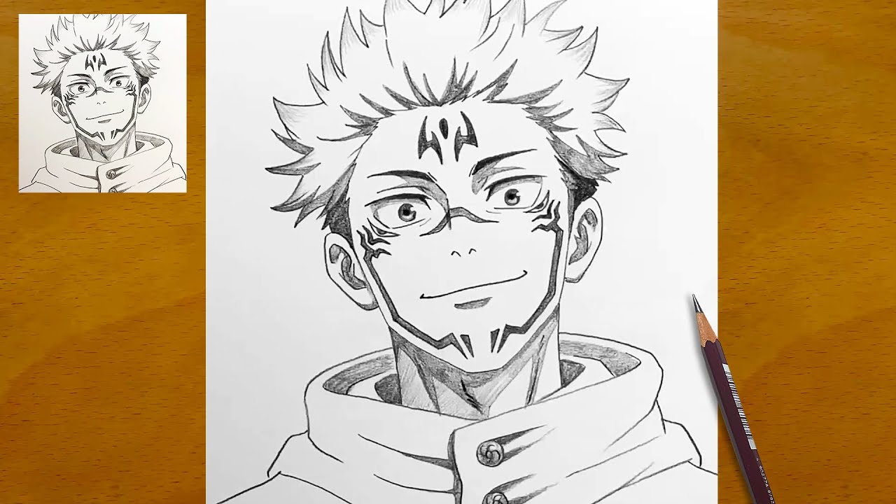 Sukuna Drawing Tutorial – Step by Step | Jujutsu Kaisen Art