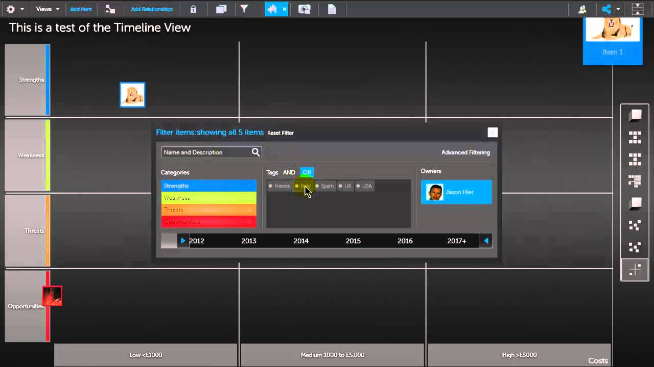 SharpCloud Compare View