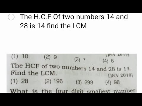 the HCF of two number 14 and 28 is 14 find the LCM@Rishumath#math#LCM HCF# YouTube