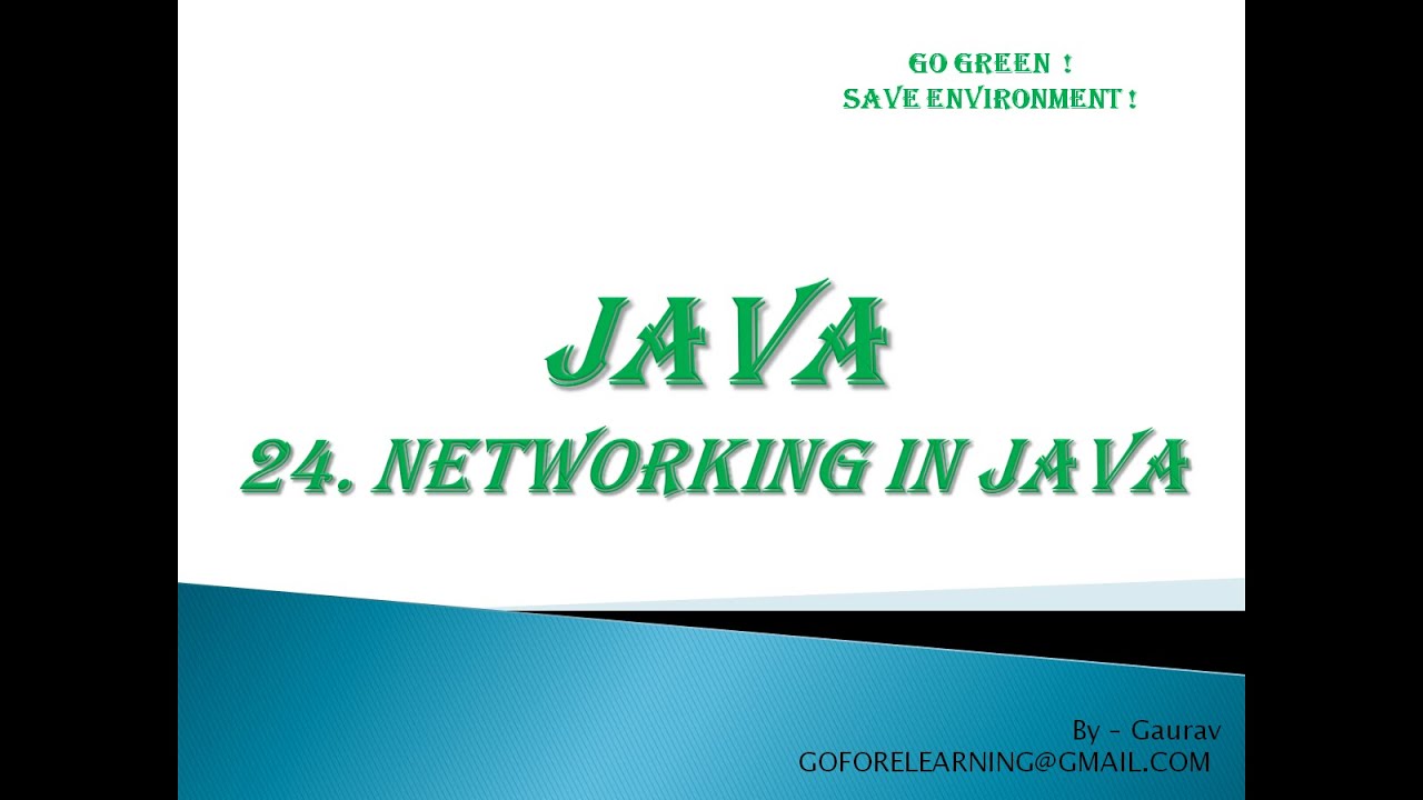NETWORKING IN JAVA