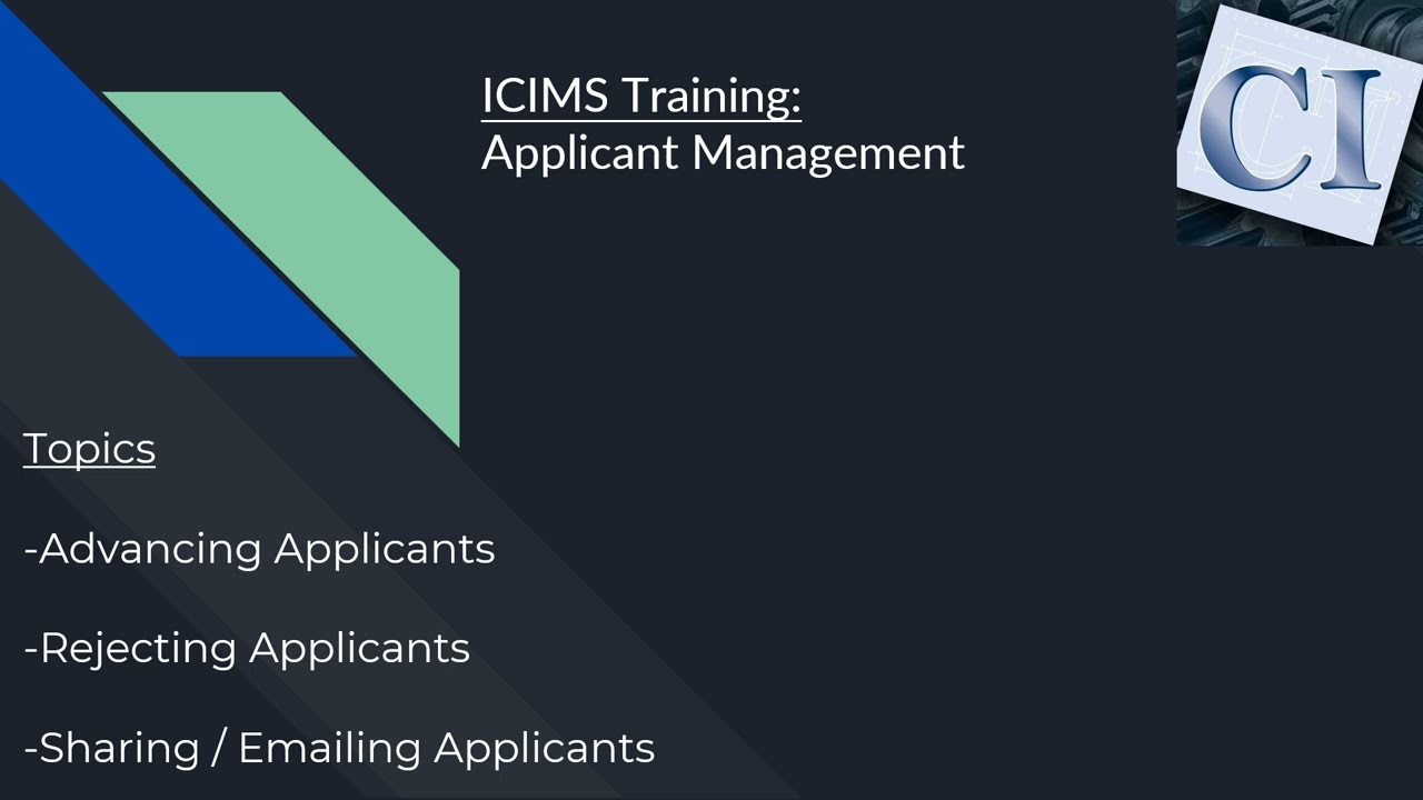 ICIMS Training : Applicant Management