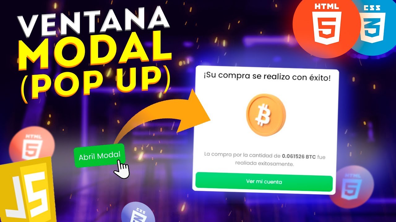 Como CREAR una VENTANA MODAL ó POP UP con HTML CSS y JAVASCRITP completamente DESDE 0!