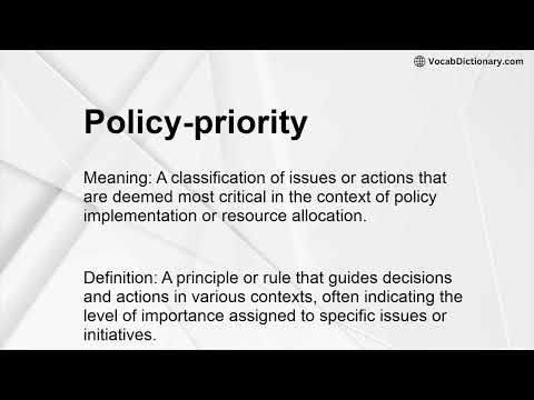 Policy-priority Meaning