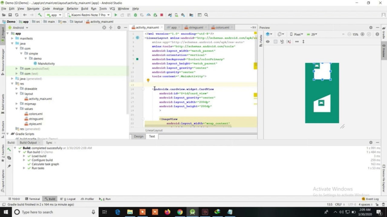 Error inflating class android.support.v7.widget.CardView