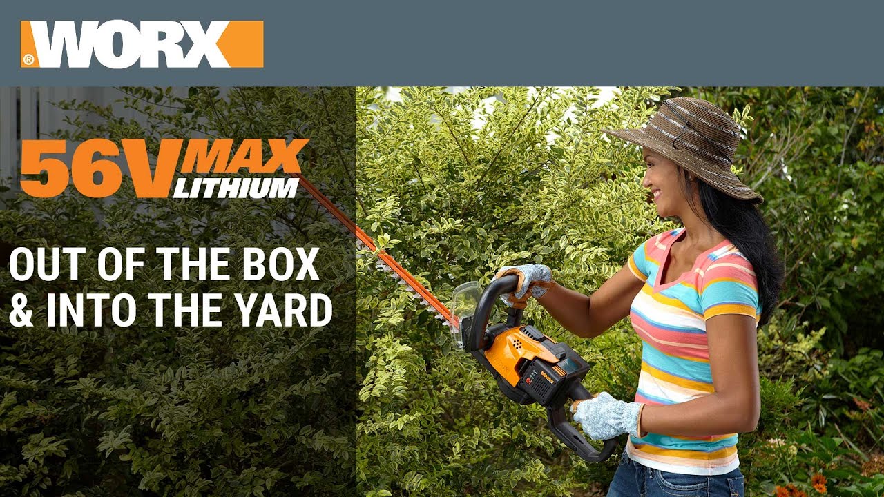 WORX 56V Hedge Trimmer | Out of the Box into the Yard