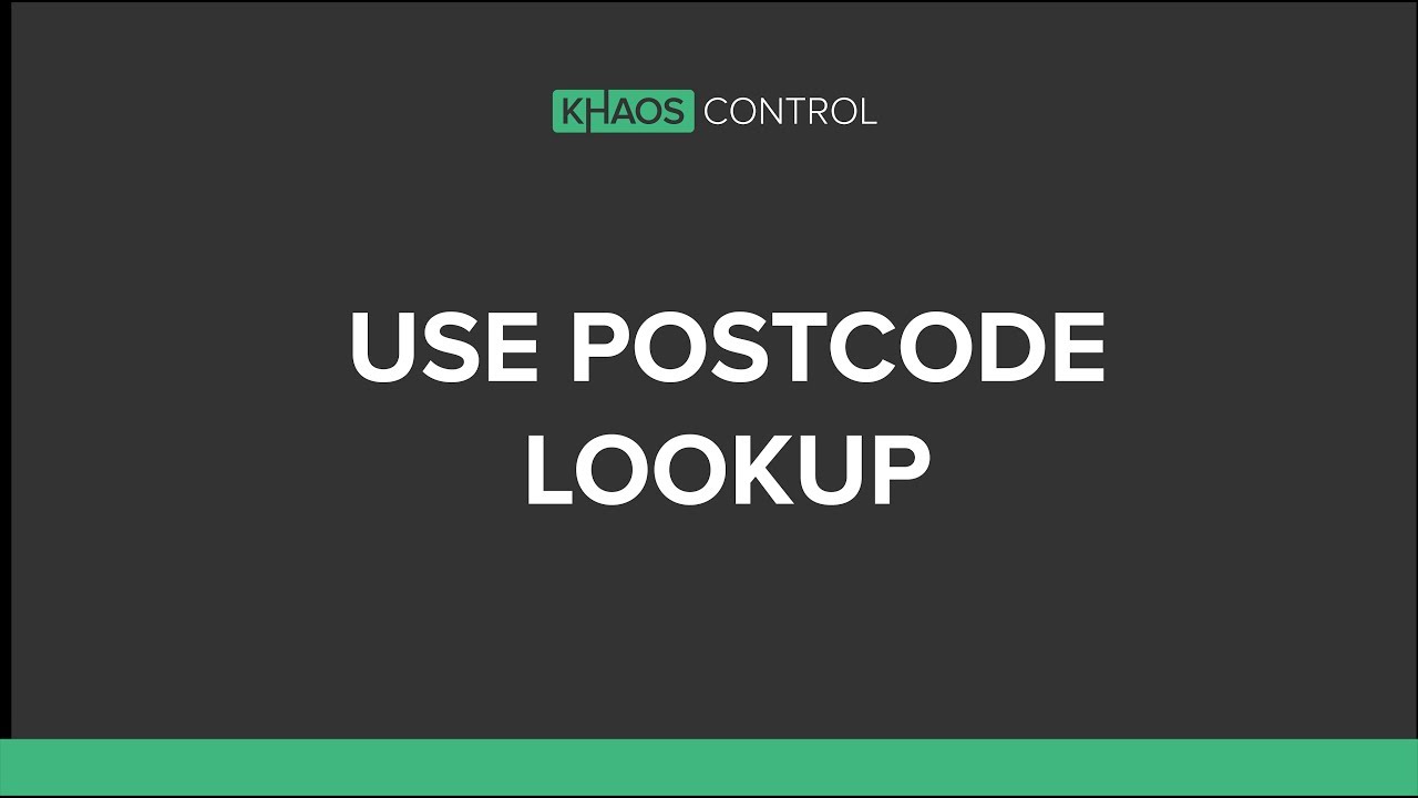 Use Postcode Lookup
