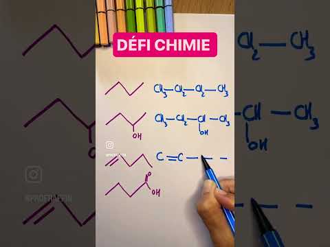 Trouve la formule semi développée à partir de la topologique #science #bac #chimie #révision