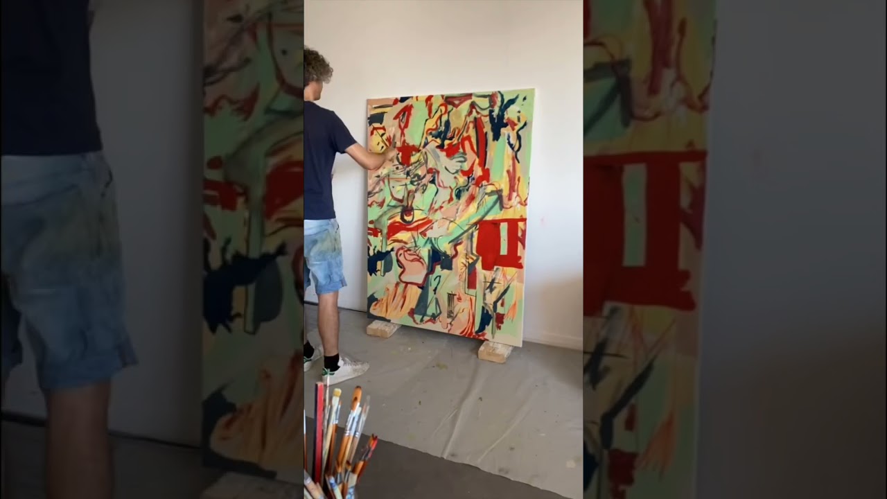 Abstract Expressionism, but make it contemporary with artist Armand Brac. #art #artprocess #gesture