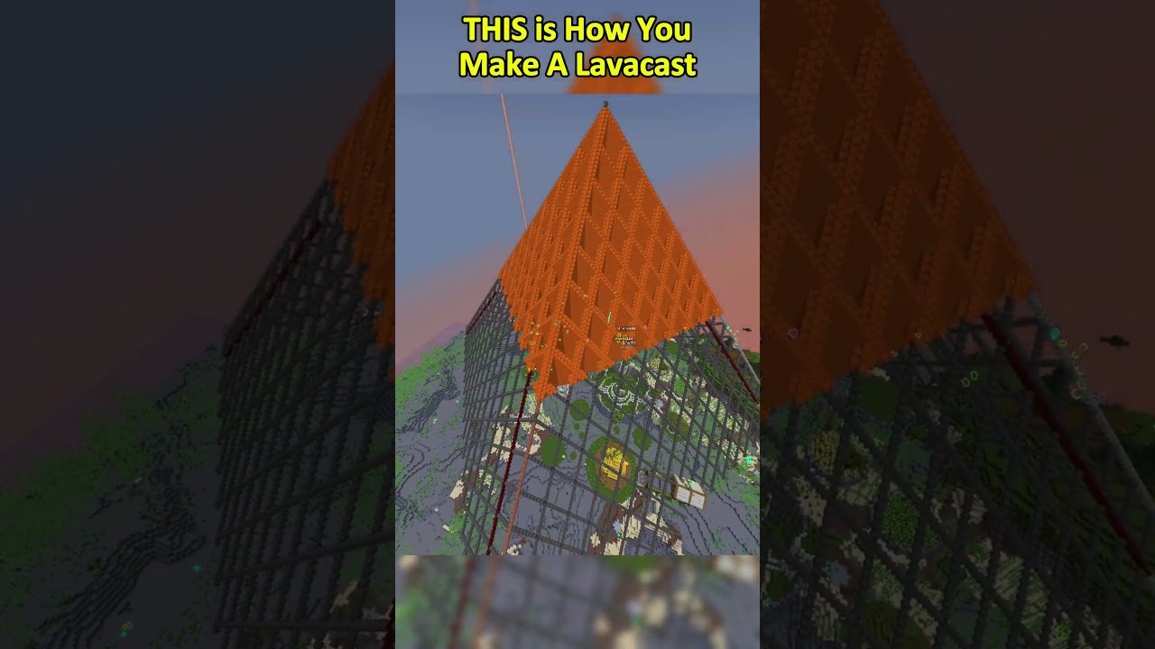 THIS is How You Make A Lavacast! #minecraft #minecraftshorts #minecraftsurvival #griefing #trolling