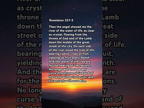 Revelation 22:1-3 (NIV) ✝️🙏❤️📖 #Jesus #God #EndTimes #Repent #WakeUp #Revelation #Shorts #Bible