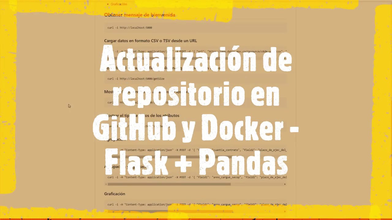 Actualización de repositorio en GitHub y Docker - Flask + Pandas