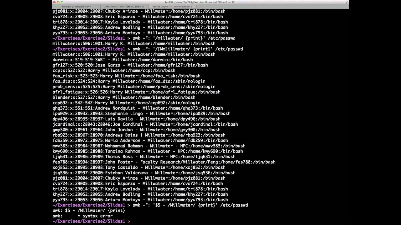 Basic UNIX Commands-awk