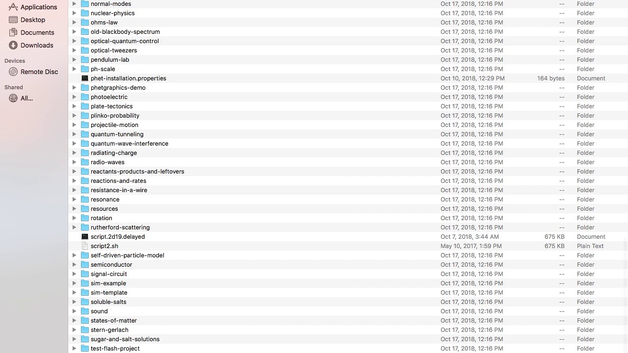 2018 Open PhET Ramp Simluation