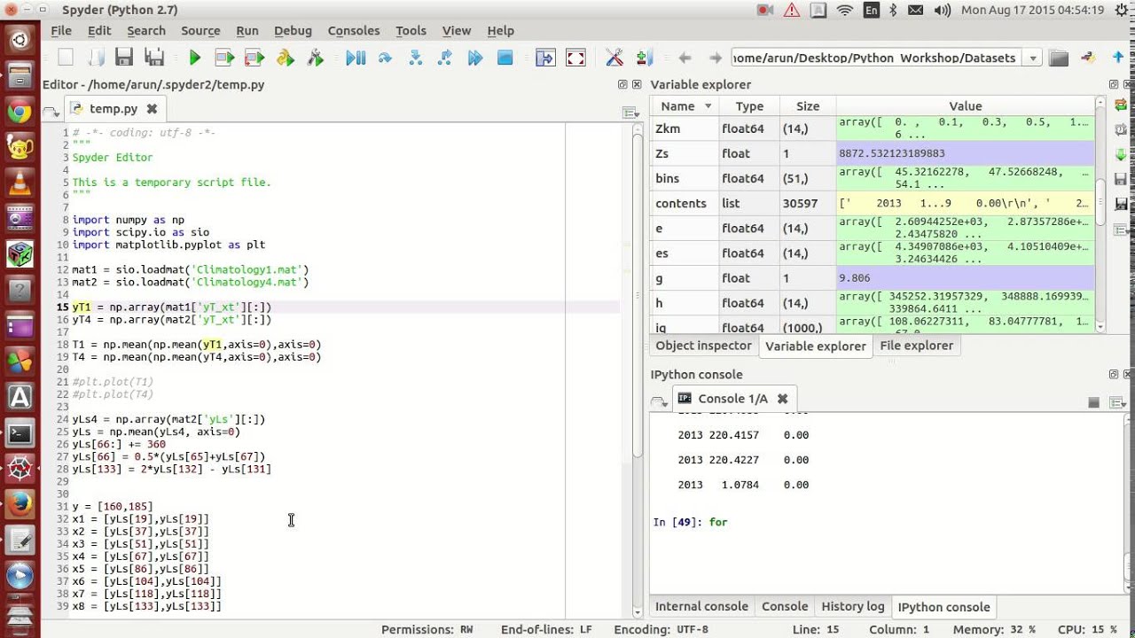 Scientific Programming Using Python : 015 : Handling data from text files