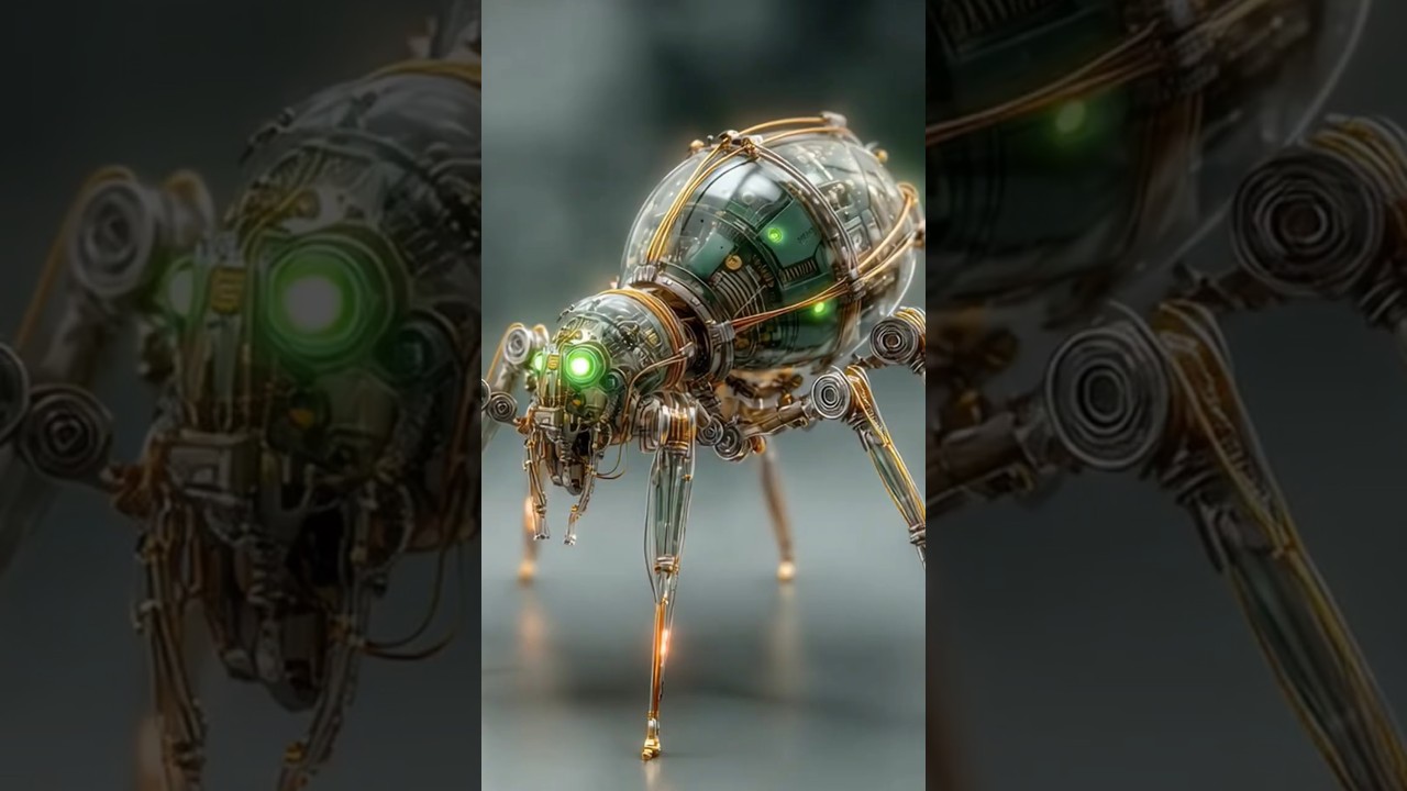 MECHANICAL SPIDER 🕷️ Chromium Legs & Glowing Green Eyes | Cinematic 3D Render